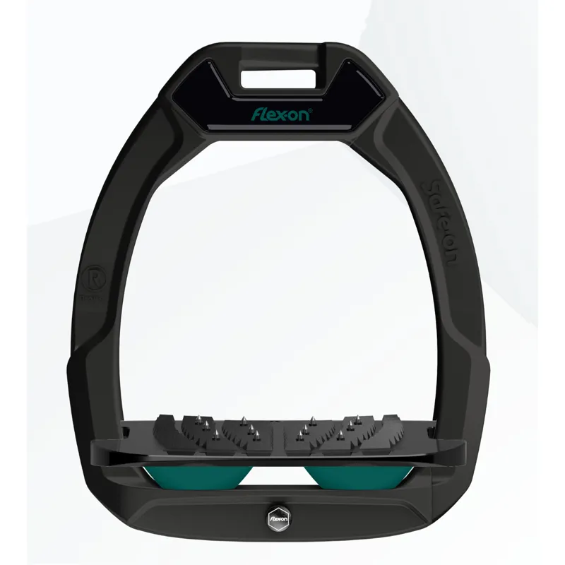 Flex On Safe-On Inclined Ultra Grip Safety Stirrups In Black/Black/Dark ...